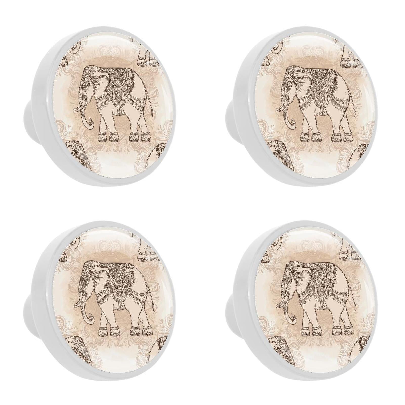 4 Pcs Elephant Knobs for Kitchen Cabinet Cupboard Dresser Bookcase ...
