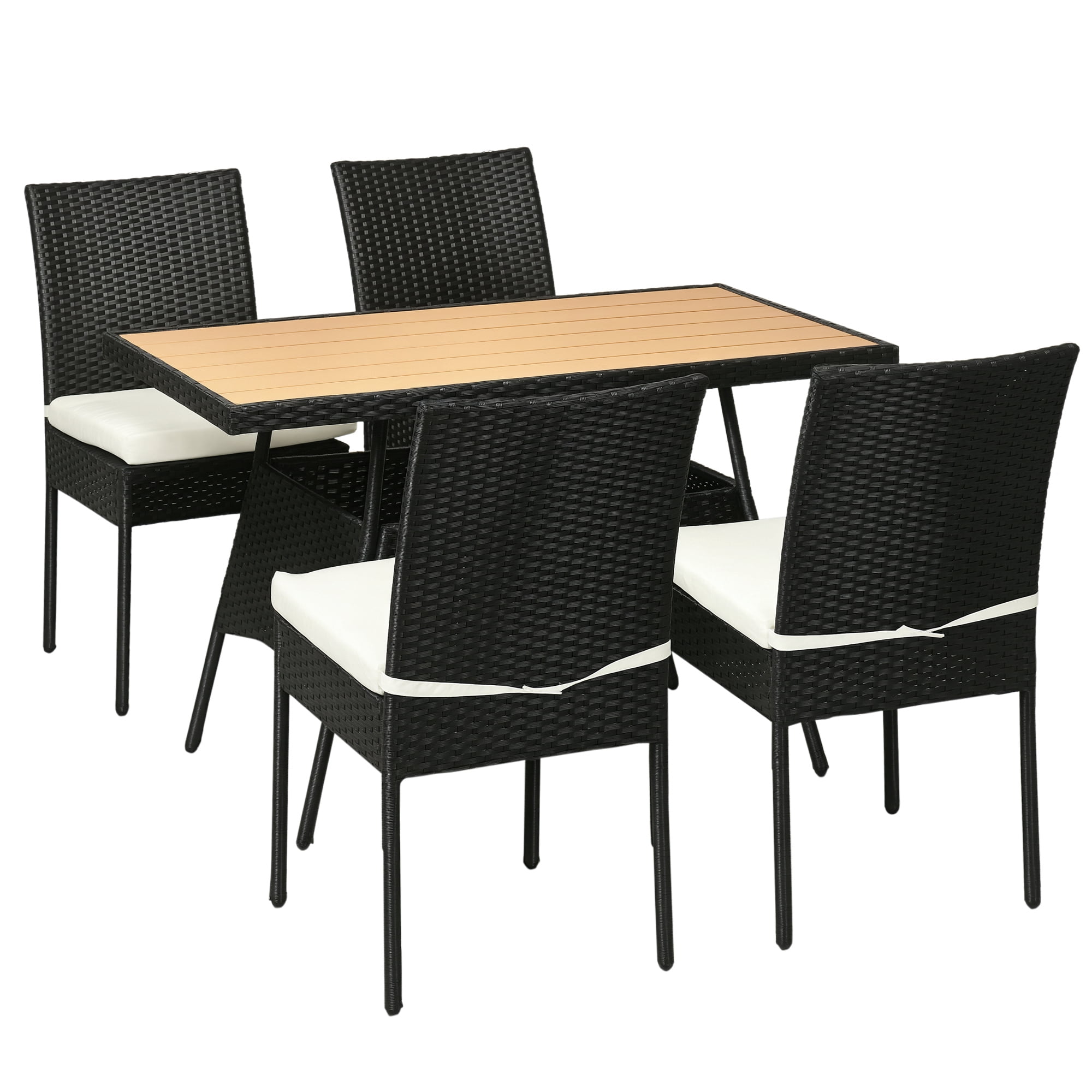 Click here for Outsunny 5 Pieces Rattan Patio Dining Set  Wicker... prices