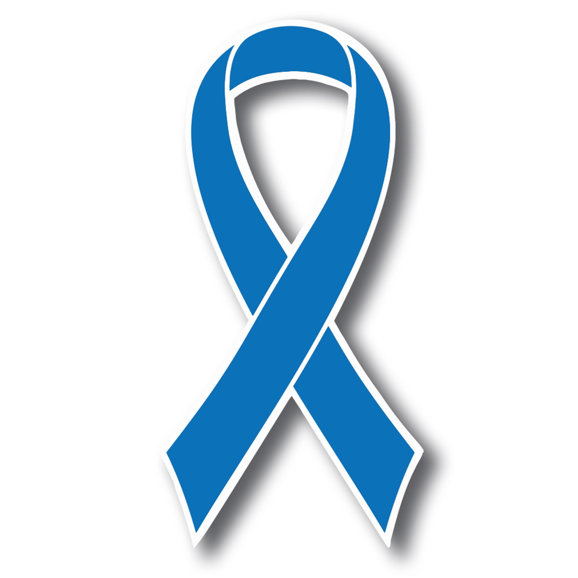 Magnet Me Up Support Colon Cancer Awareness Blue Ribbon Magnet Decal, 3 ...
