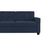 Devon Sleeper Sofa with certified Memory Foam Mattress, Blue Linen ...
