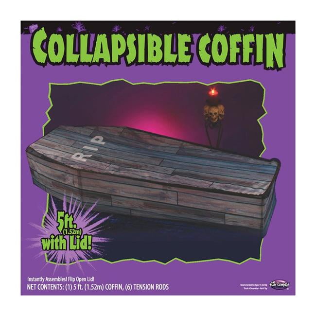 Fun World 9436643 Collapsible Coffin Halloween Decoration - 2 x 21.25 ...