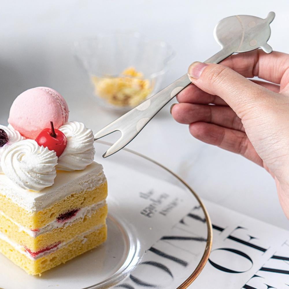 304 Stainless Steel Fruit Fork Creative-children Cartoon Moon Cake Fork ...