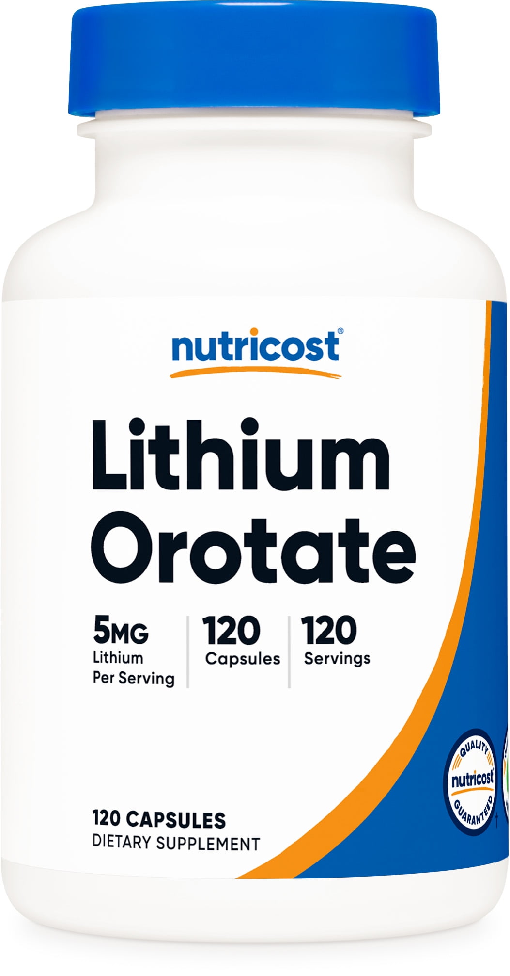 Nutricost Lithium Orotate 5mg, 120 Capsules - Non-GMO, Gluten Free ...