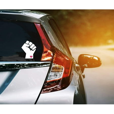 Removable Black Lives Matter Fist with Heart , BLM Car Window Sticker ...
