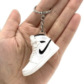 Nike Jordan Mini Shoe Keychain by DSK GLOBAL - Rubber Black & White ...