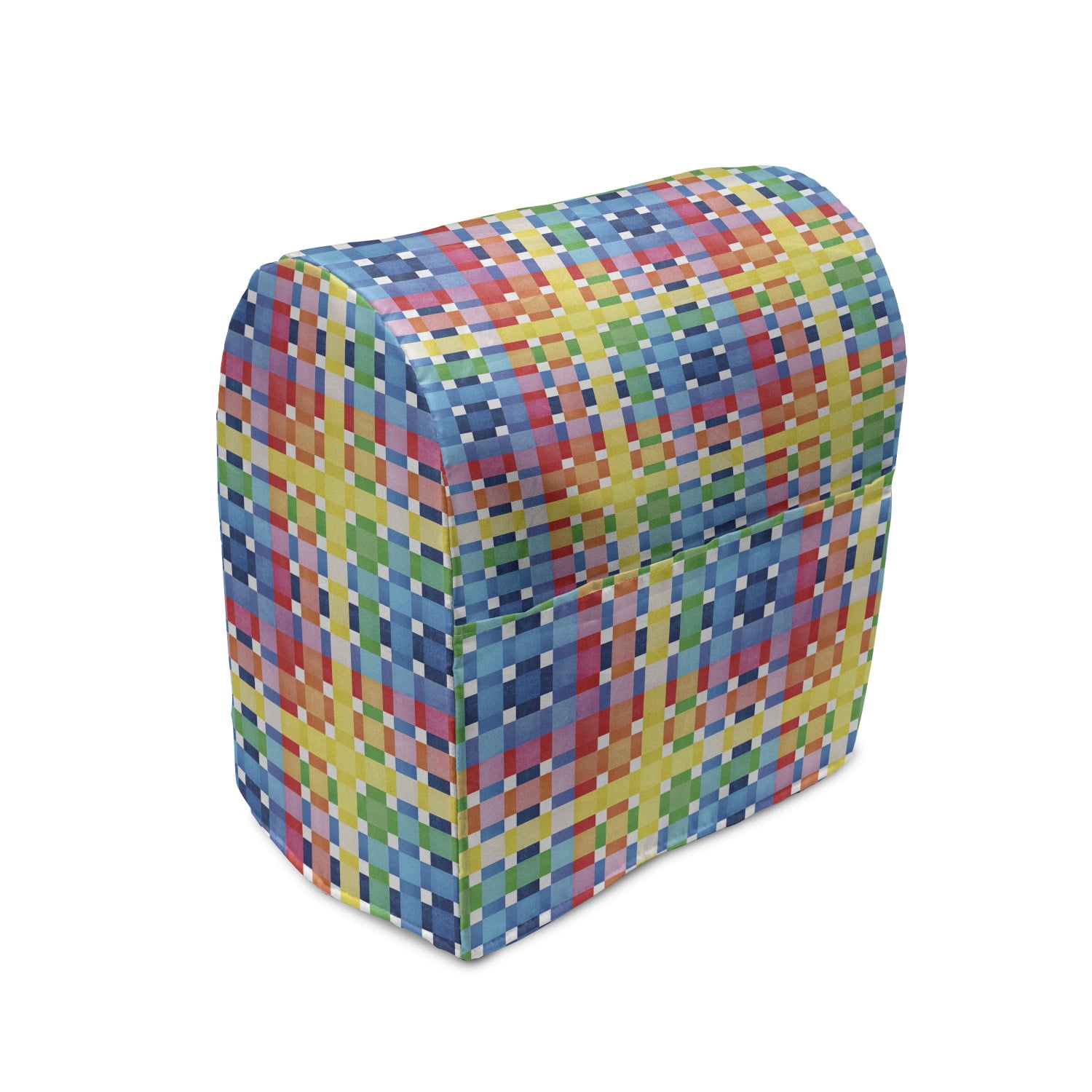 Checkered Stand Mixer Cover, Rainbow Colors Contiguous Big and Small ...