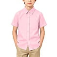 ATORRE Boys School Uniform 2026 Preppy Style Short Sleeve Turn-Down ...