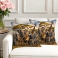 Africa Savannah Wildlife Pillow Covers Set of 2, Elephant Lion Zebra ...