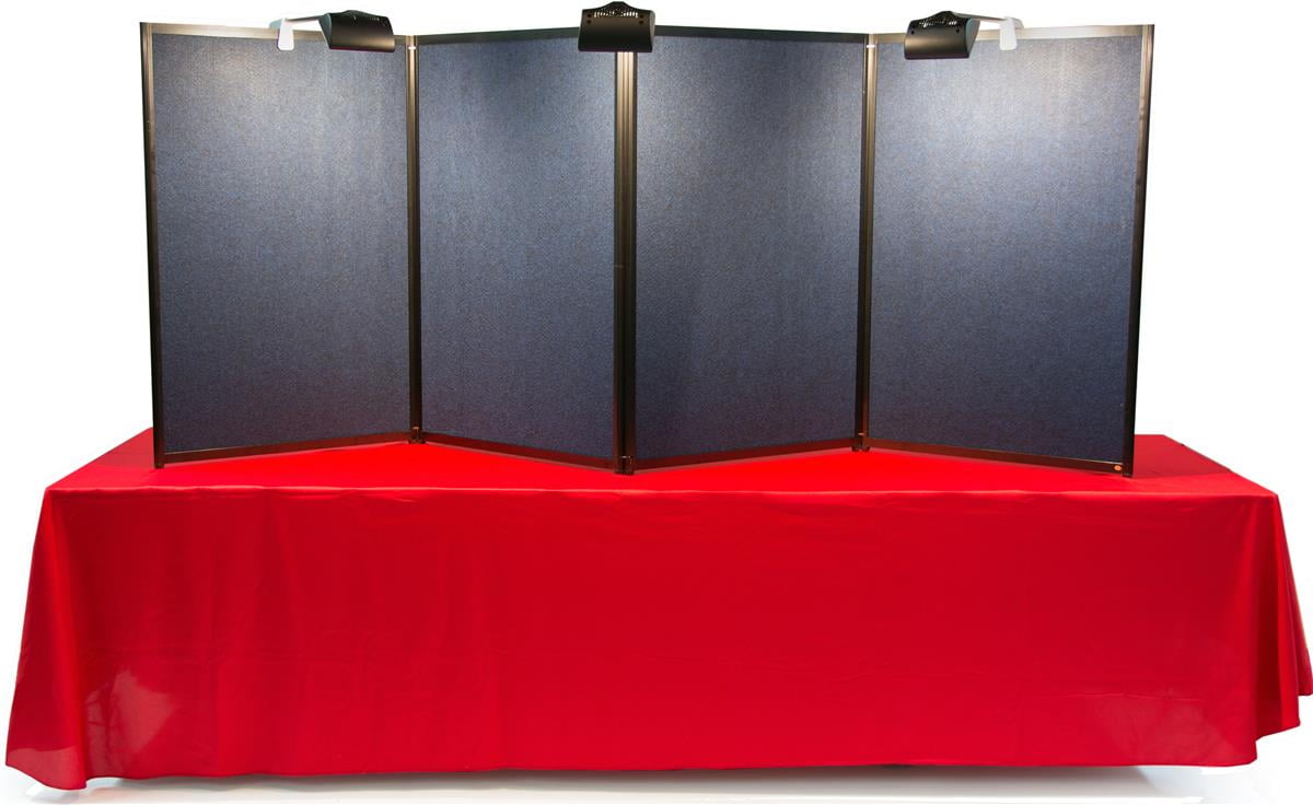 Trade Show Presentation Board, 4 Panels, 96.5"W x 36.5"H, Double Sided ...