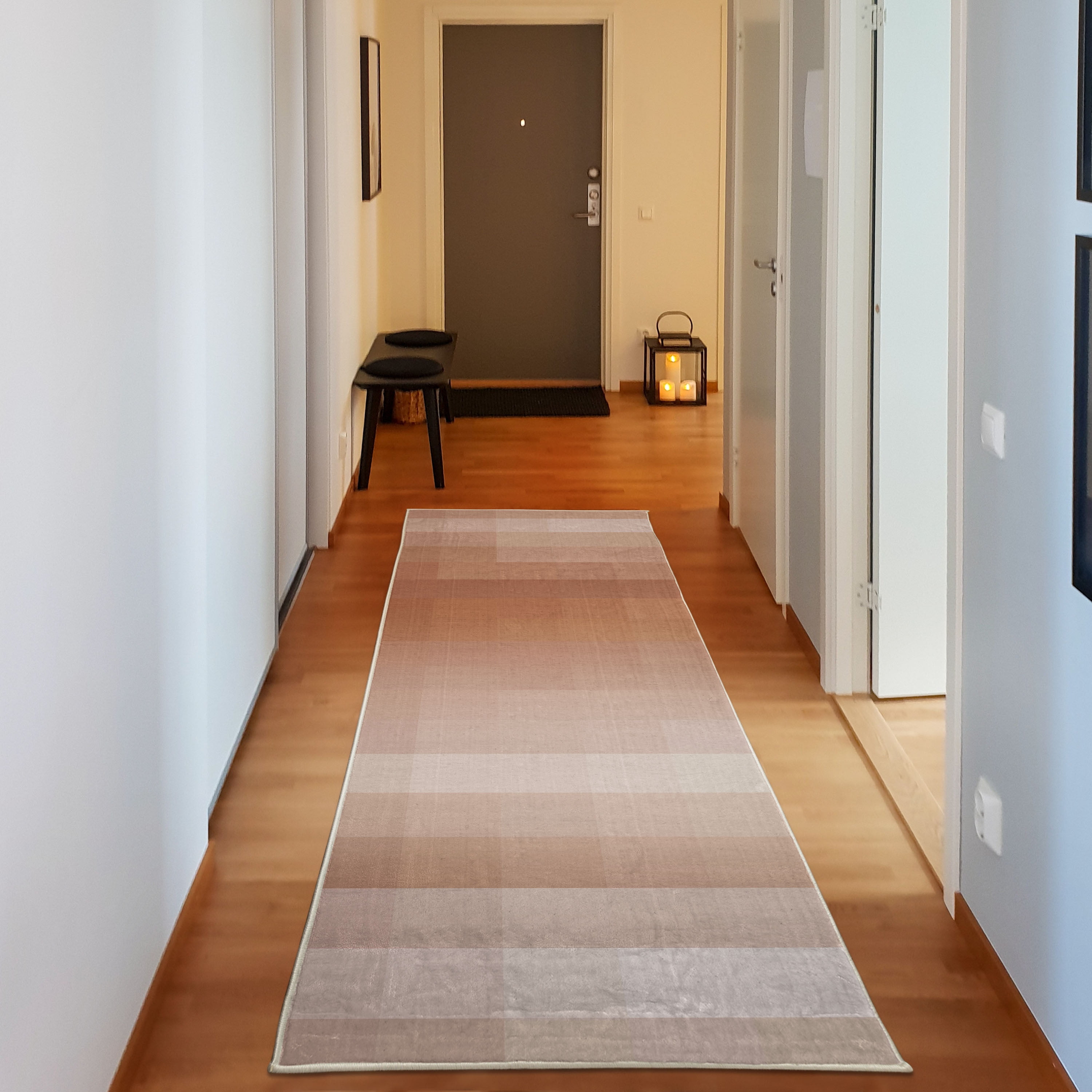 Palette Decorative Rug, Abstract Vortex Swirls and Shapes Pattern ...