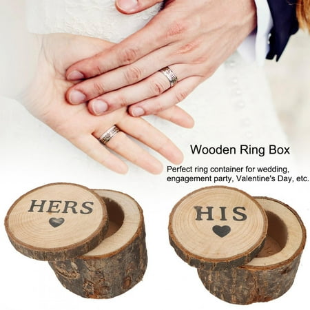 Wooden Wedding Ring Box, Meaningful Country Style Wooden Ring Container ...