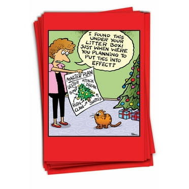 B1604 Ken Dolls Cheney Cartoon' Pack of 12 Hilarious Merry Christmas ...