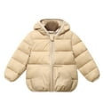 Cute Winter Down Coats for Kids Baby Boys Girls Ultra Light Puffer Padded Jacket Bear Hoods ...