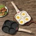 Non Stick Egg Frying Pan 4 Holes Skillet with Handle 4 Egg Frying Pan ...