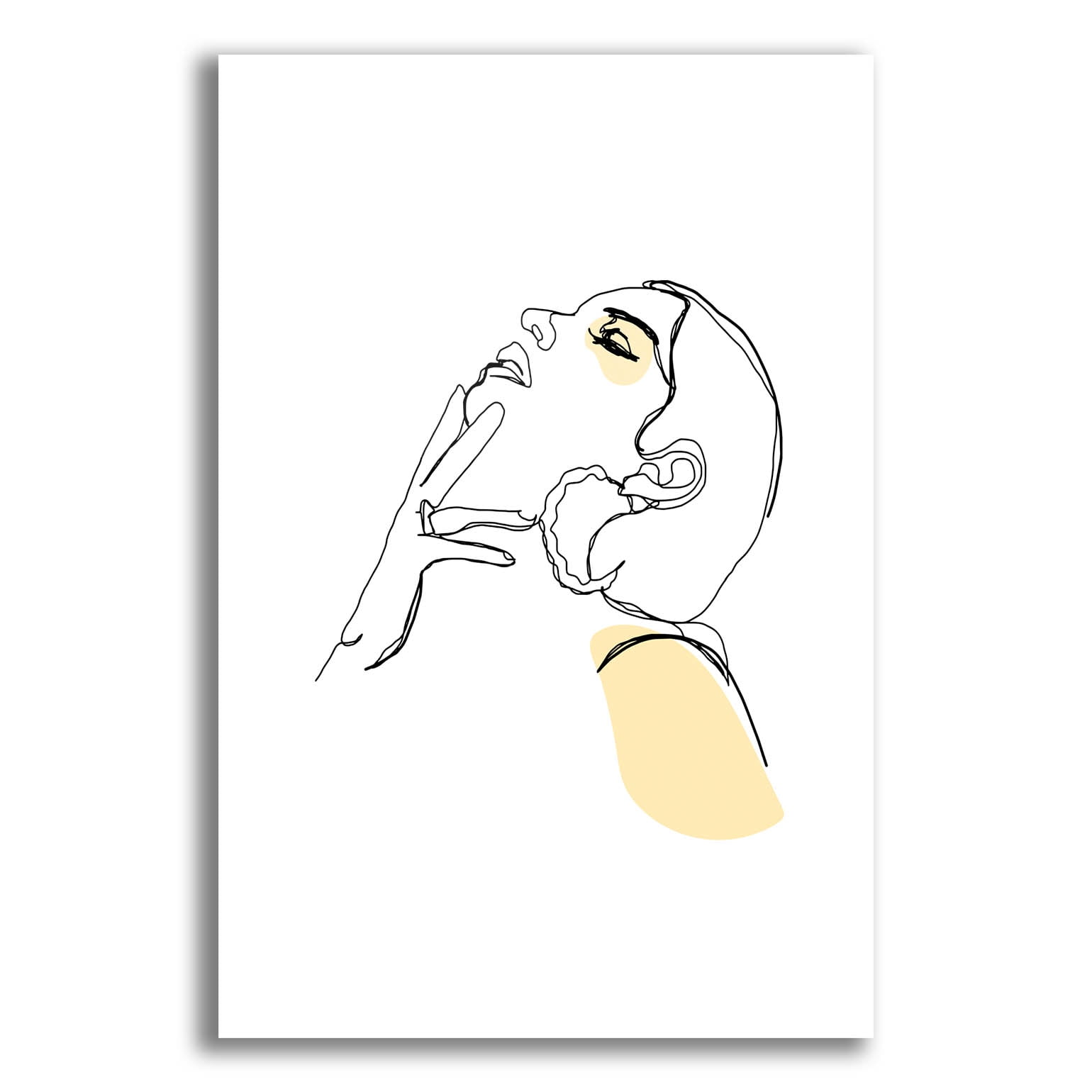 Epic Art 'Linear Extasis Woman Portrait 2' by Sabrina Balbuena, Acrylic ...