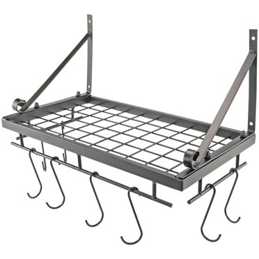 Concept Housewares Rectangular Ceiling Mounted Pot Rack - Walmart.com