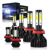 Alla Lighting 16000Lms CANBus HB5 9007 LED Headlights Bulbs, 6500K Xenon White, Xtreme Super ...
