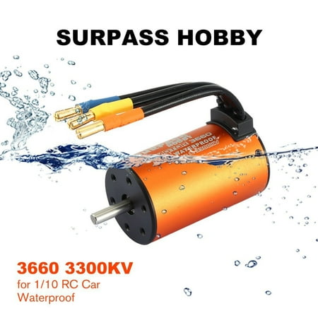SURPASS HOBBY 3660 3300KV/3800KV Brushless Sensorless Motor With 60A ESC Combo Set For 1/10 RC ...