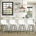"Andeworld Set of 4, 24"" Swivel Bar Stools with Backs, Modern Plastic ...