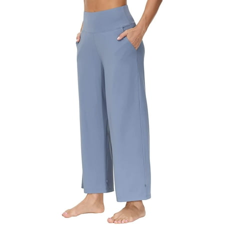 Lonbiaci Women's Bootleg Yoga Pants High Waist Wide Leg Sweatpants ...