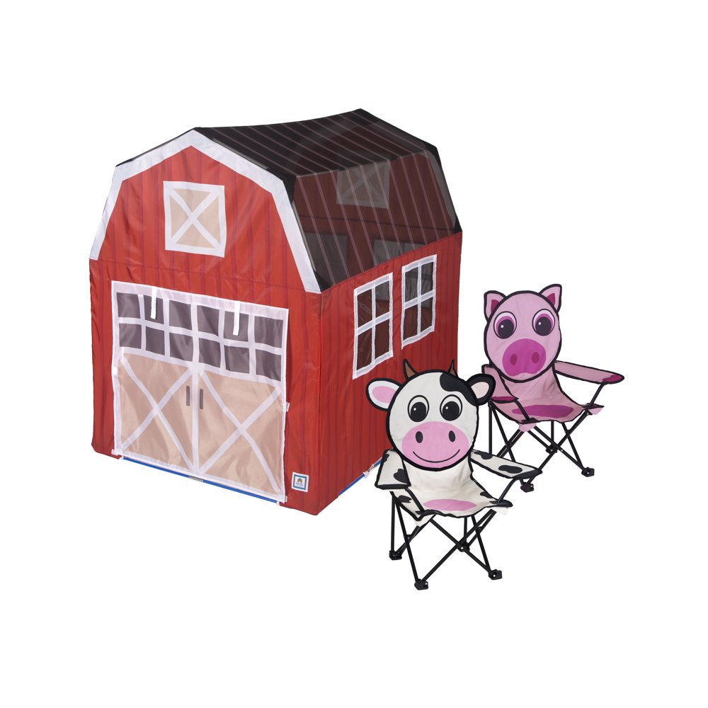 Pacific Play Tents Barnyard Play House with Milky Cow and Pinky the Pig ...