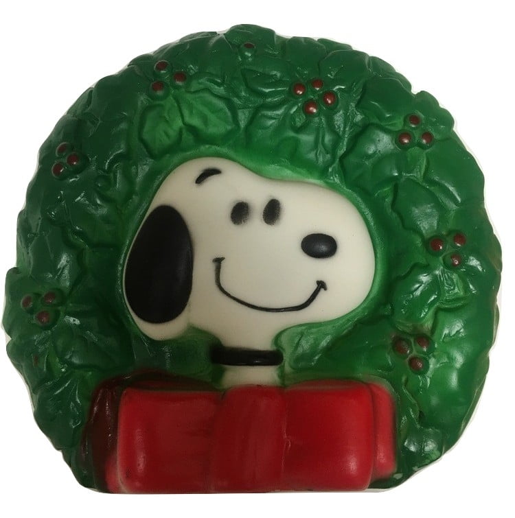 Snoopy Candy Cane Dog Toy Peanuts Christmas Vintage Collectable Squeak ...