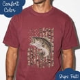 CLOTEX Fishing Dad T-Shirt, Bass Fish American Flag Camo Patriotic ...