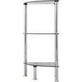 S53-A 3-Shelf Corner Unit, Black Glass and Chrome - Walmart.com