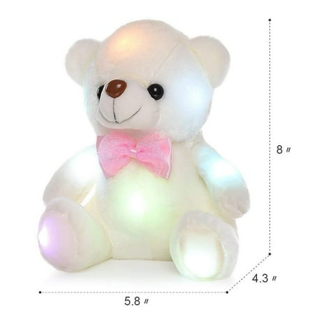 Talking Teddy Bear Glowing Plush Toys Light up Bear Toy with Colorful ...