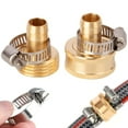 1/2" 4Pairs Garden Brass Hose Mender End Repair Kit Hose Connector Male ...
