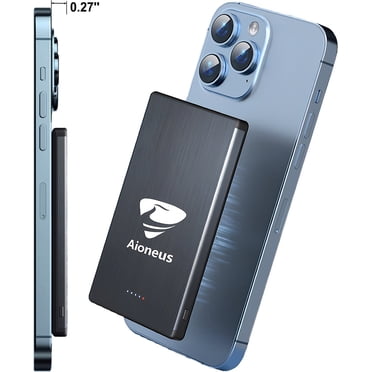 iHome 5000mAh Ultra-Slim Magnetic Portable Power Bank, Wireless ...
