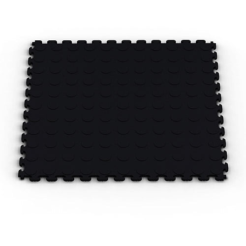 Norsk-Stor NSMPRC6BLK Raised Coin Pattern PVC Floor Tiles, 13.95-Square ...