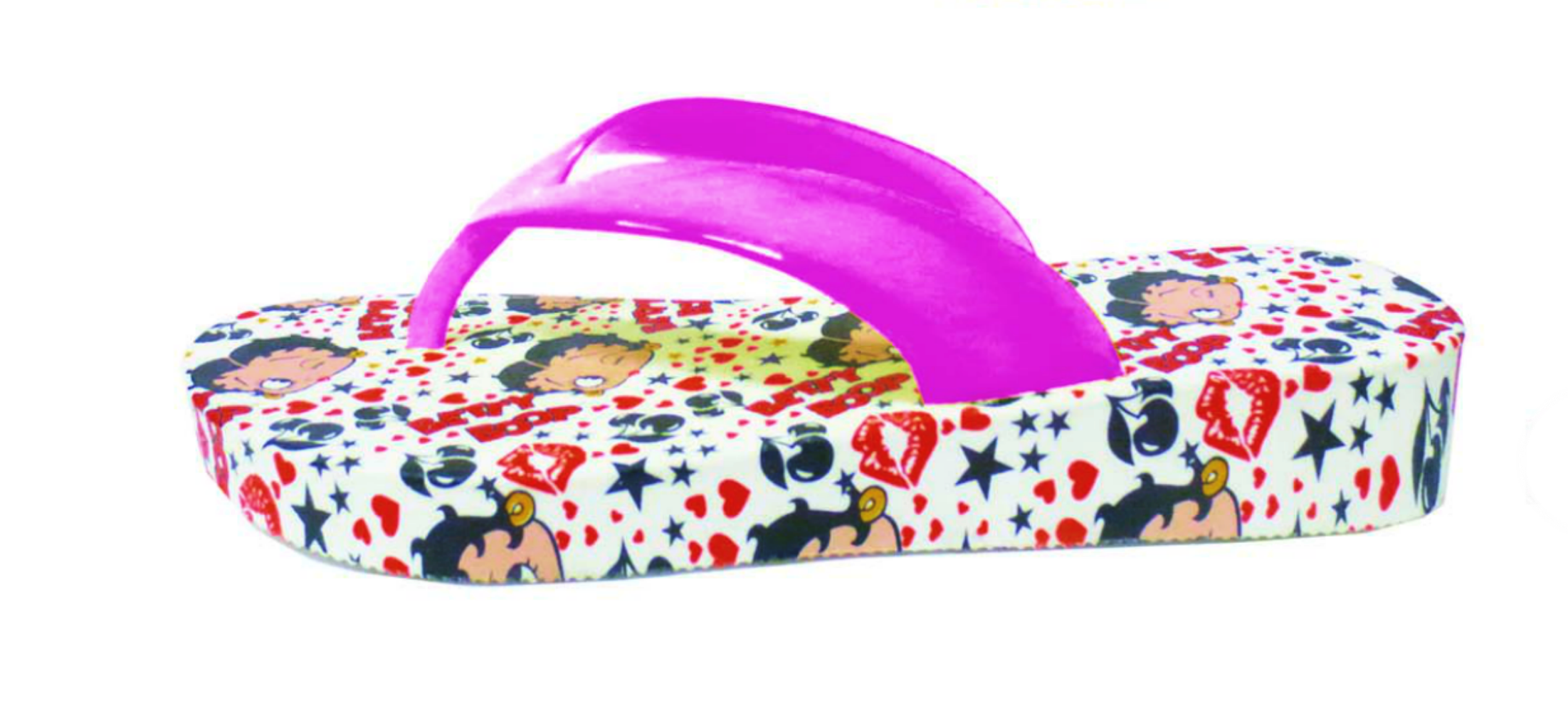Betty Boop Adult Women Flip Flop Sandal Thong Slide Wedge (Size 7 ...