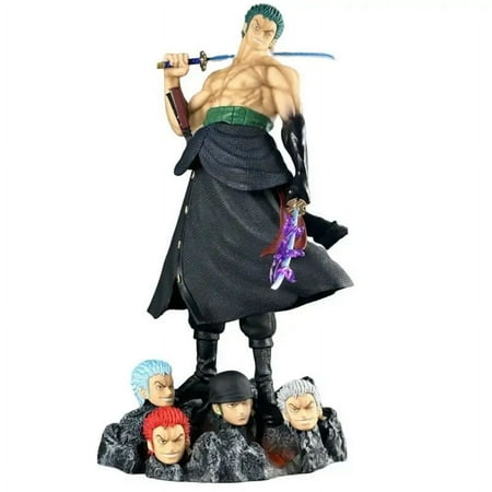 One Piece Stand Posture Roronoa Zoro Anime Action Fight Figures Pvc ...