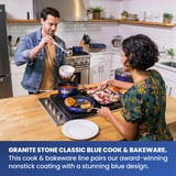 Granite Stone Classic Blue Non-Stick Diamond-Coated 15 Piece Kitchen ...