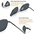 Aviator Sunglasses Polarized 55mm Pilot Military Square Shades with ...