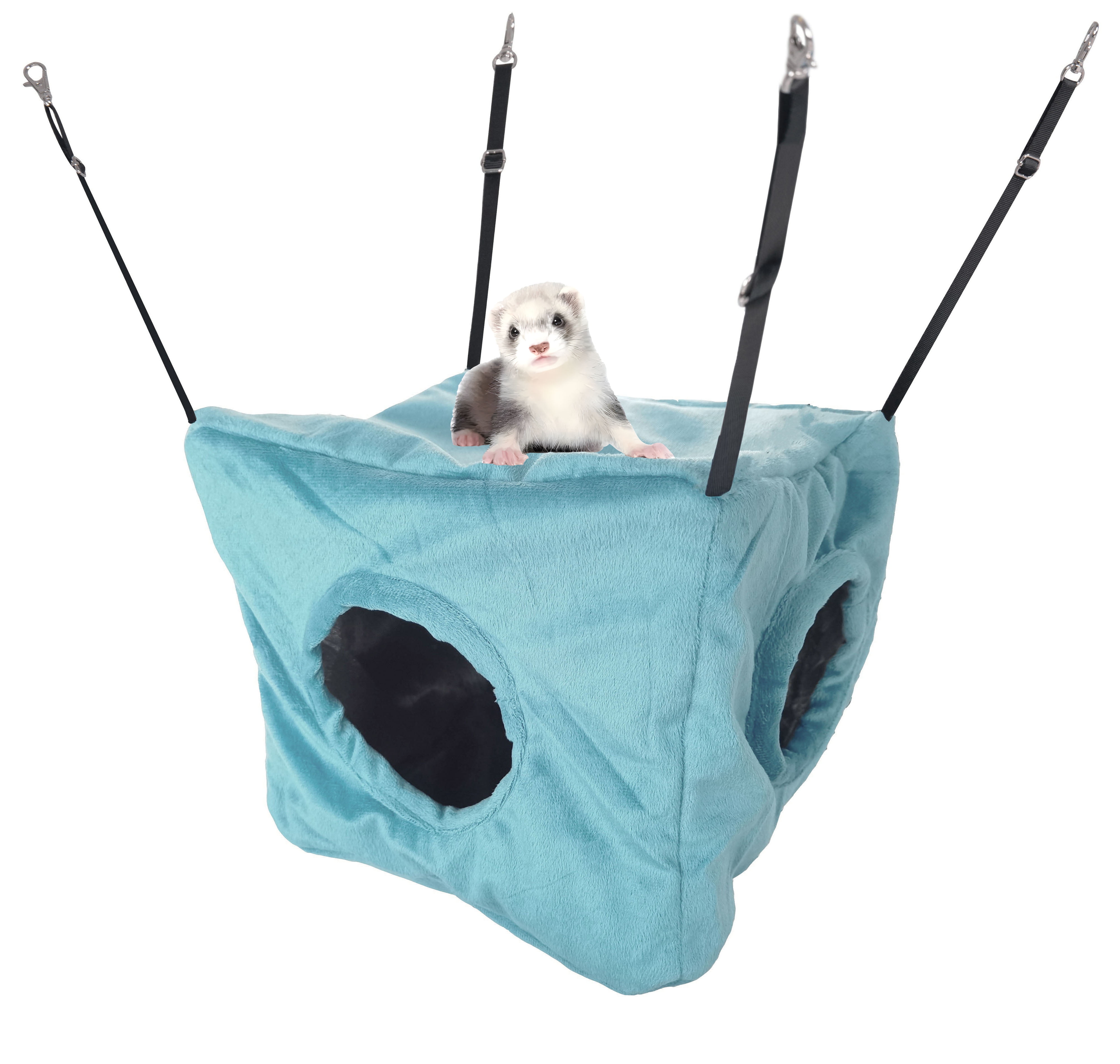 Ferret Cube Hammock Small Animals Cage Hanging Bunkbed Hideout Warm Bed ...