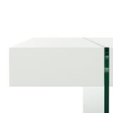 SAFAVIEH Jacob Rectangular Glass Leg Modern Coffee Table, White ...
