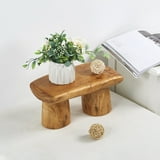 Greenage Natural Cedar Wood Serving Stand Rustic Wooden Pedestal Multi ...