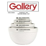 Tabletops Gallery White Ceramic 4 Piece Mixing Bowls for Kitchen Home ...