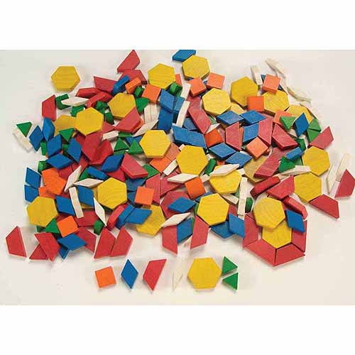 School Smart Wooden Pattern Blocks, 250pk - Walmart.com - Walmart.com