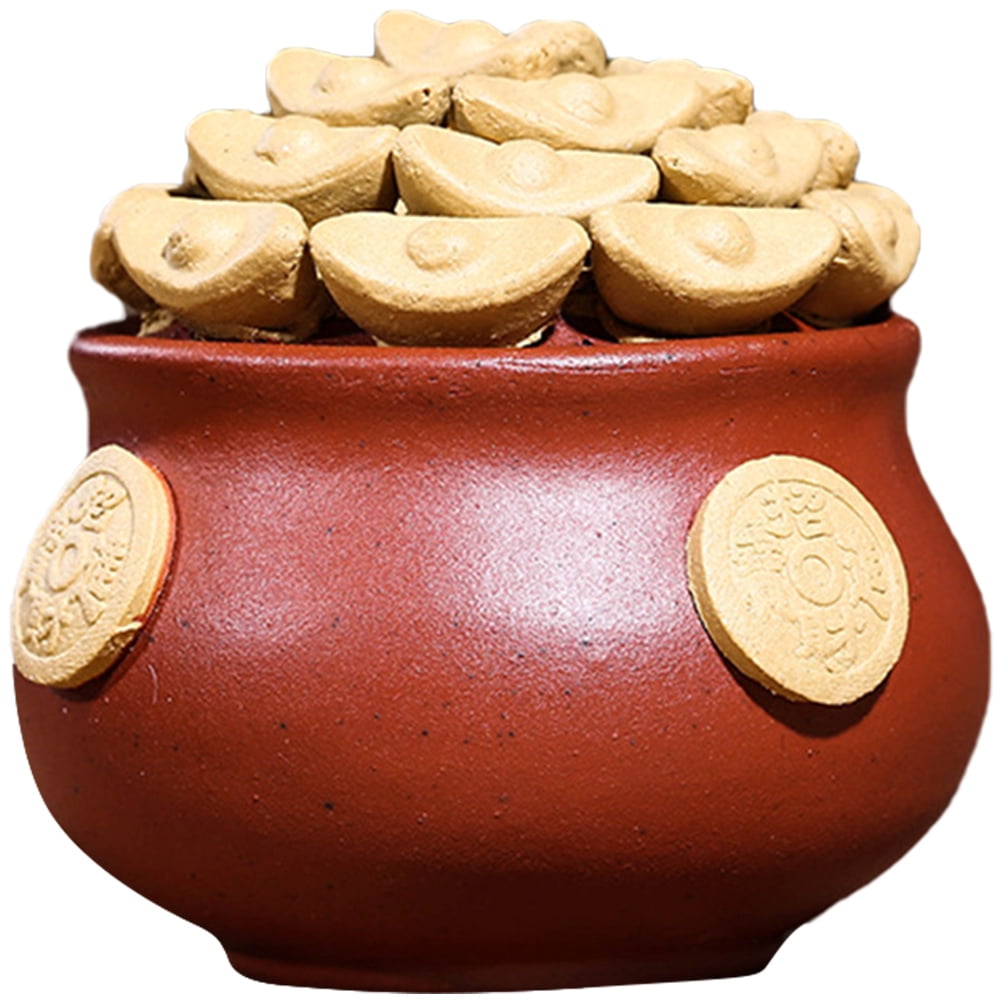 Adorno de cornucopia de cerámica roja para mascota de té de arena ...