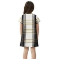 BZSMCE Short Sleeve dress Dress Casual Cotton Dresses-Black White Gold ...