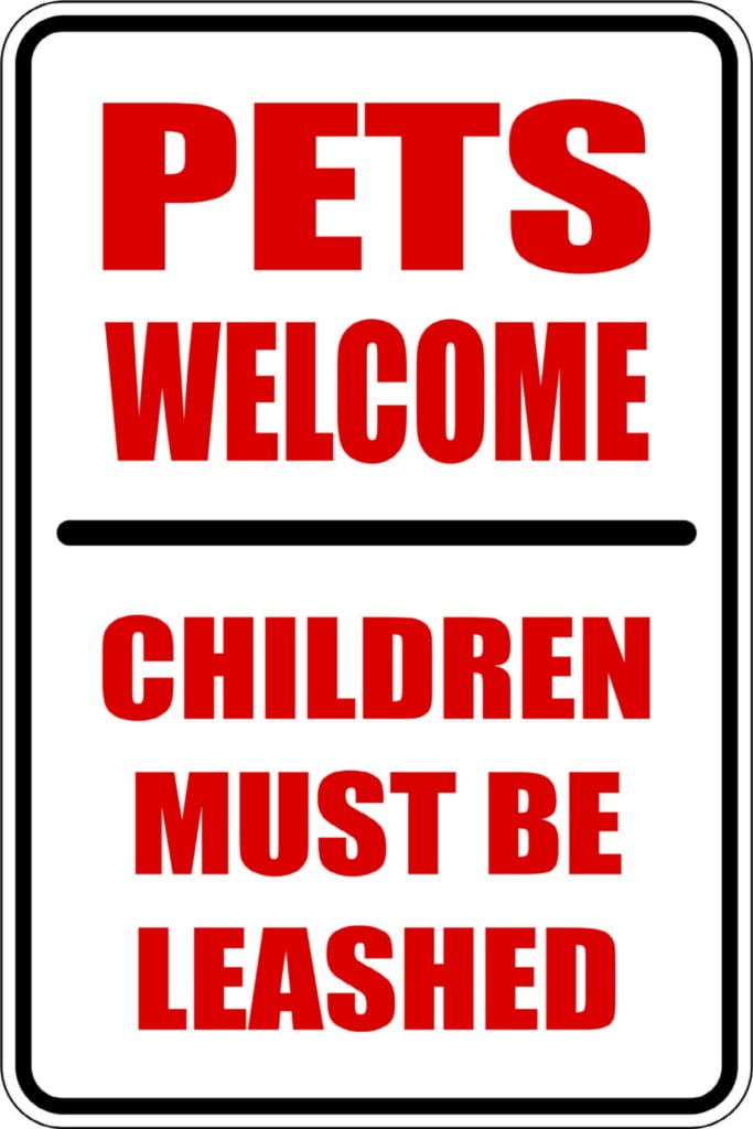 Pets Welcome - Signs - Picture Art - Peel & Stick Vinyl Wall Decal ...