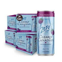 Clearly Canadian Mountain Blackberry Sparkling Water, Pure Flavor, Carbonated, 24-Pack 12 oz ...