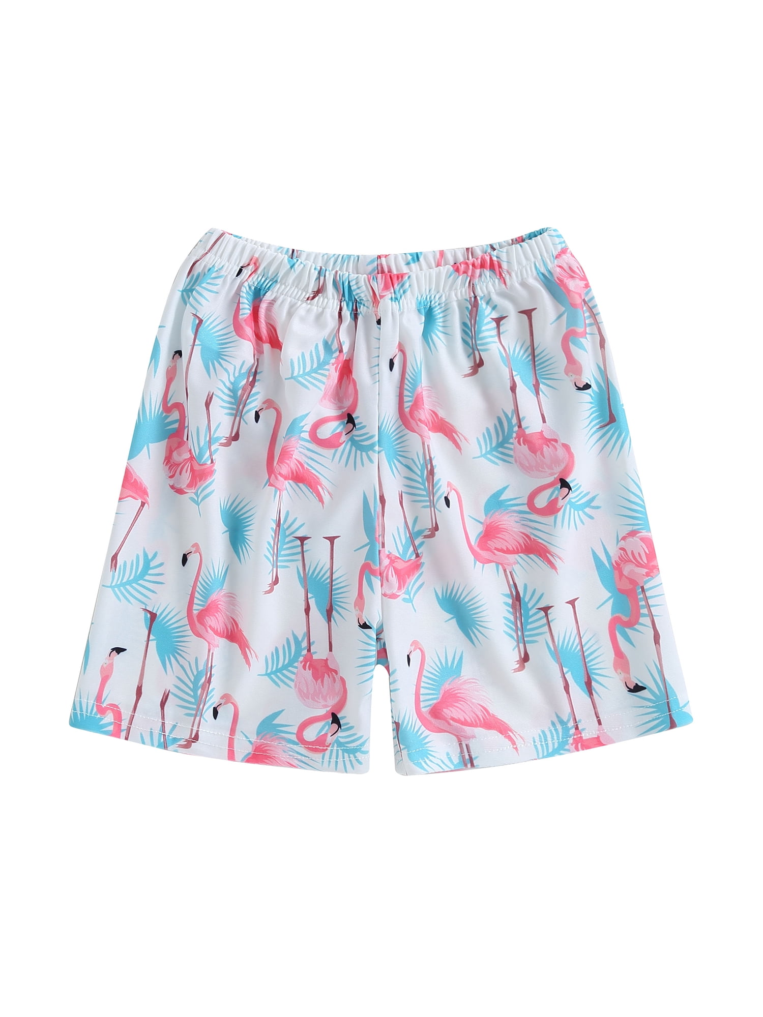 Wassery Toddle Boys Swim Trunks Elastic Waist Leaves Print Summer Beach ...