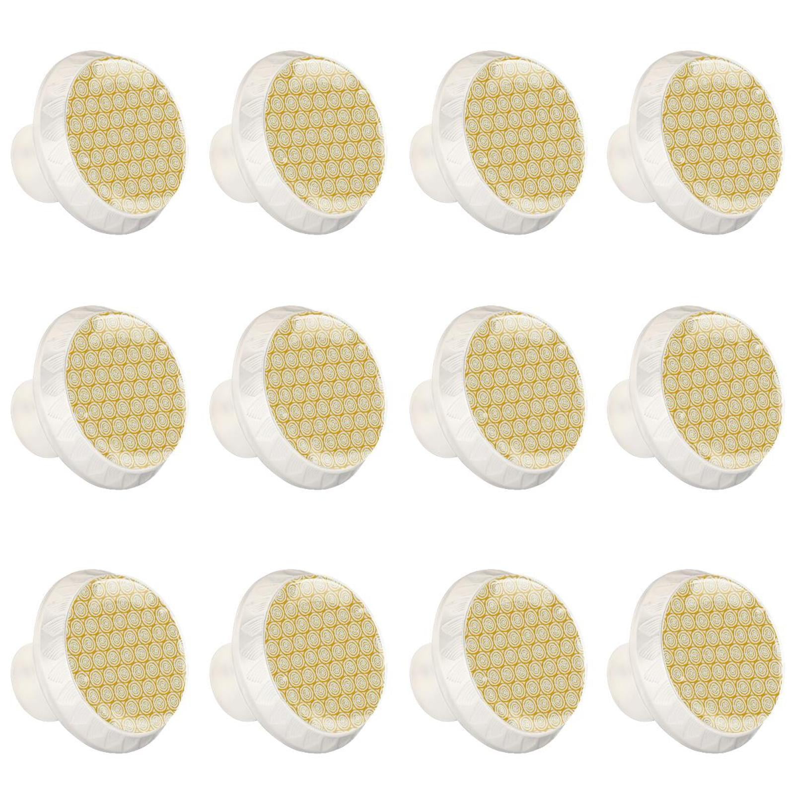 12 Pcs Yellow Sun Round Circle Knobs for Kitchen Cabinet Cupboard ...