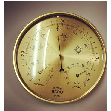 Barometer Pressure Gauge Weather Station Wall Mount Thermometer ...