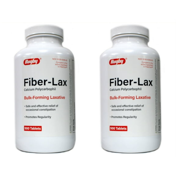Rugby Fiber-Lax 625 mg Tablets 500 ea HSA/FSA Eligible - Walmart.com