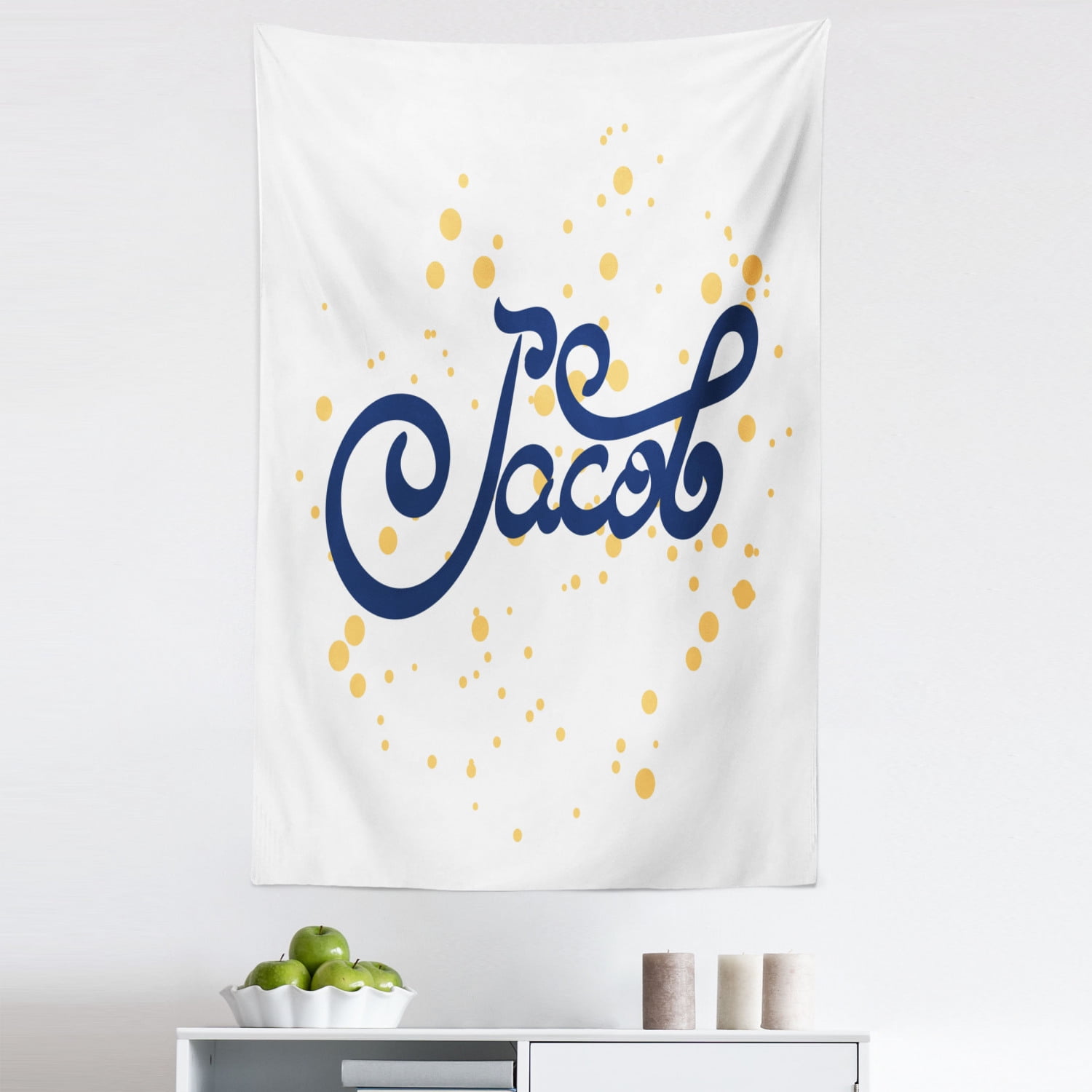 Jacob Tapestry, Name with Modern Calligraphy Letter Design Popular Name ...